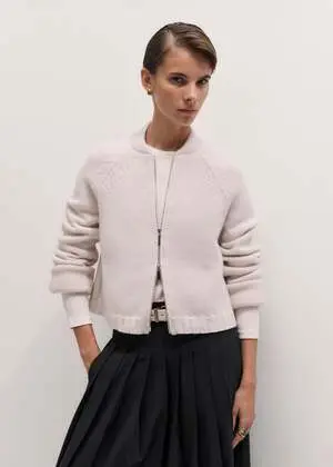 ME+EM Ribbed Long Sleeve Top - Ivory