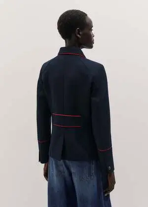 ME+EM Slim Fit Piped Utility Jacket