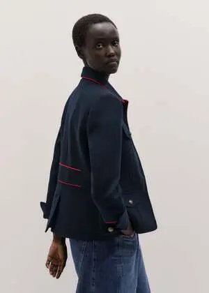 ME+EM Slim Fit Piped Utility Jacket