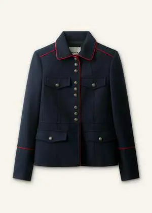 ME+EM Slim Fit Piped Utility Jacket