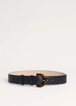 ME+EM 40mm Resin Buckle Belt Black-chocolate