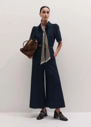 ME+EM Wide Leg Cropped Jumpsuit + Belt