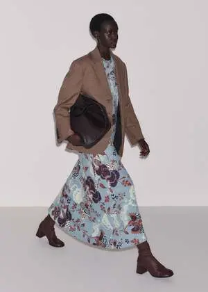 ME+EM Paisley Print Puff Sleeve Maxi Dress
