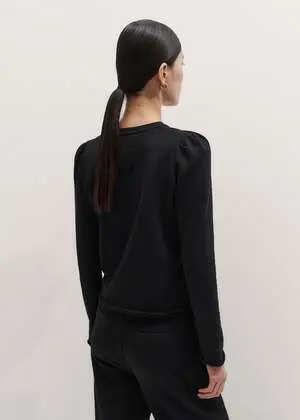 ME+EM Raw Edge V Neck Sweatshirt