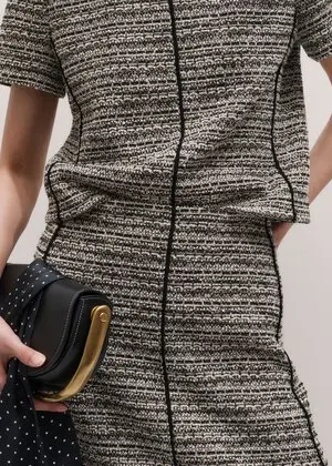 ME+EM Soft Tweed A-line Midi Skirt