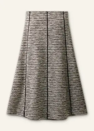 ME+EM Soft Tweed A-line Midi Skirt