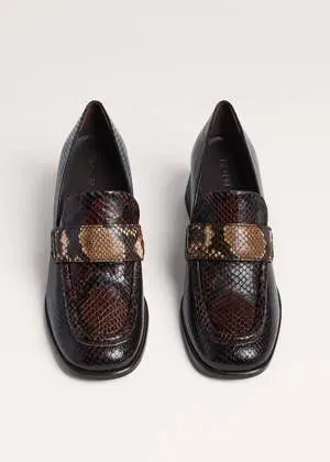 ME+EM Block Heel Loafer Tan-chocolate