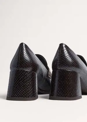ME+EM Block Heel Loafer Tan-chocolate