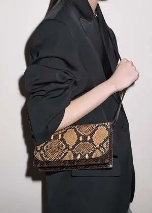 ME+EM Snake Embossed Small Clutch+crossbody Bag