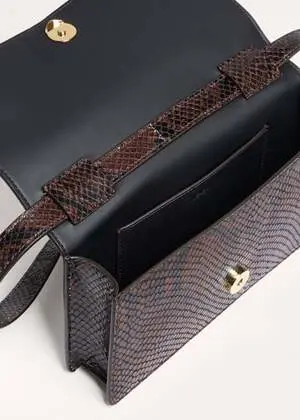 ME+EM Snake Embossed Small Clutch+crossbody Bag