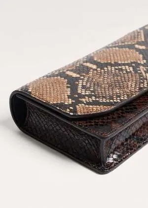 ME+EM Snake Embossed Small Clutch+crossbody Bag