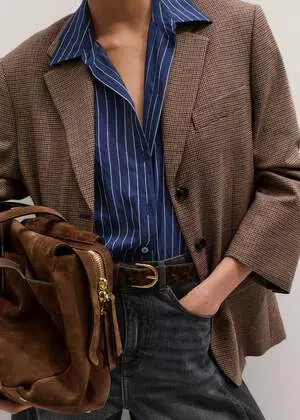 ME+EM Boxy Striped 3/4 Sleeve Shirt