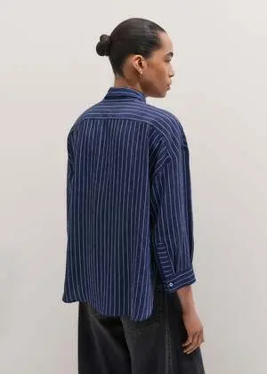 ME+EM Boxy Striped 3/4 Sleeve Shirt