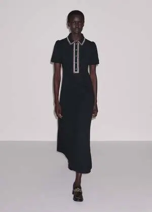 ME+EM Textured Fit And Flare Midi Dress