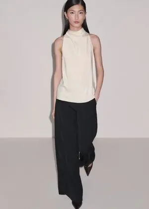 ME+EM Cowl Neck Halter Top