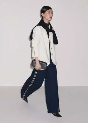 ME+EM Side Stripe Barrel Trousers
