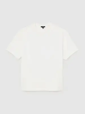 REISS Azur Cotton Beach-print Relaxed-fit T-shirt - White