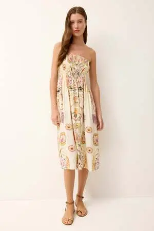 MARIE OLIVER Stacie Viscose Midi Skirt/strapless Dress