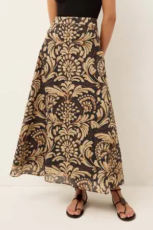 MARIE OLIVER Albia Printed Cotton Maxi Skirt