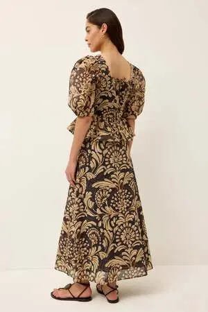 MARIE OLIVER Albia Printed Cotton Maxi Skirt