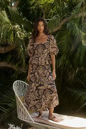 MARIE OLIVER Albia Printed Cotton Maxi Skirt