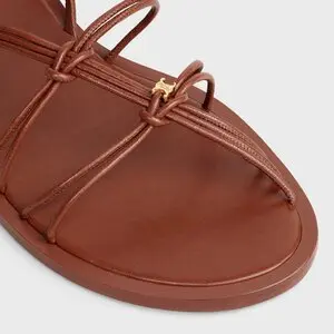 Celine Knots Triomphe Flat Sandal In Goatskin