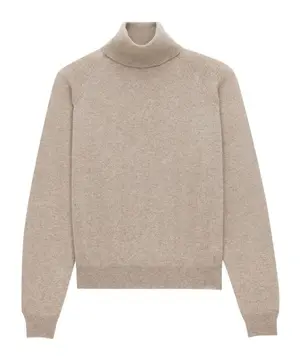 Saint Laurent Cassandre Cashmere Sweater - Light Brown