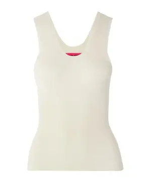 THE ELDER STATESMAN Delicash Tank Top - White