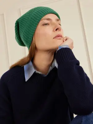 THE ELDER STATESMAN Statesman Ribbed Cashmere Beanie