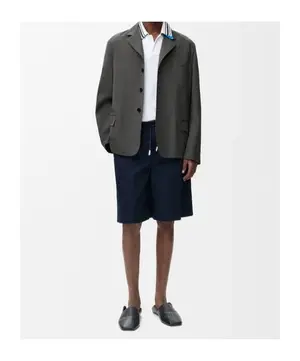 Loewe Elastic Waist Logo Shorts - Dark Navy