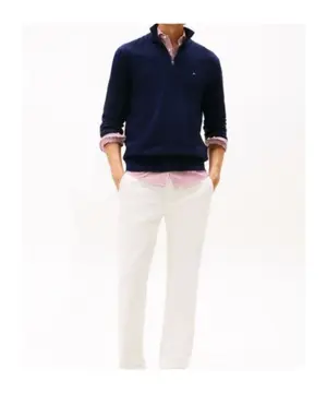 Tommy Hilfiger Logo-embroidered Half-zip Jumper