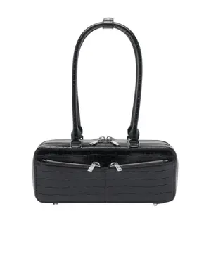 SELF-PORTRAIT Embossed Shoulder Bag - Black