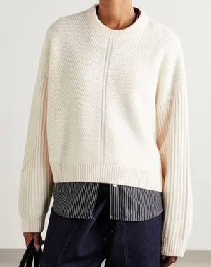 Le Kasha Puglia Ribbed Organic Cashmere Pullover