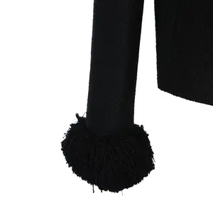 Celine Chasseur Jacket In Viscose And Wool Natt - Black