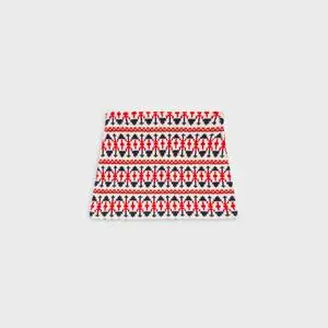 Celine Mini Skirt In Fair Isle Wool And Cashmere