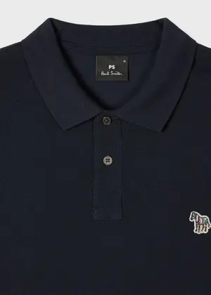 Paul Smith Zebra Patch Polo Shirt - Deep Navy Blue