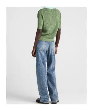 J.W.ANDERSON Knitted Polo Top In Peppermint