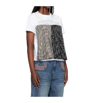 Andersson Bell Studded Pleated Blended T-shirt
