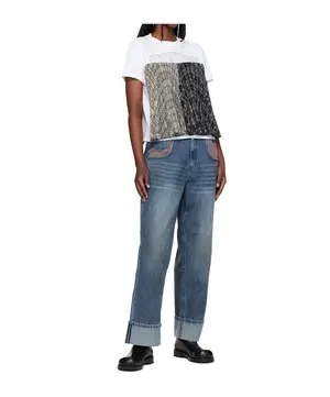 Andersson Bell Studded Pleated Blended T-shirt
