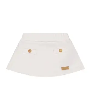 Balmain Button-detail Logo-plaque Skirt