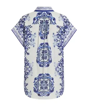 ALICEOLIVIA Floral-print Linen Shirt