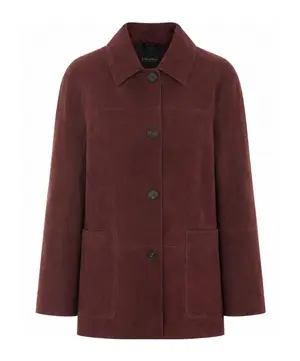 Max Mara Long-sleeve Leather Jacket - Red