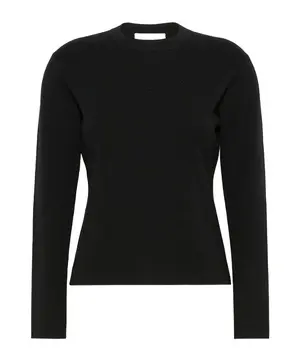 Max Mara Wool Yarn Sweater With Embossed Logo Detail