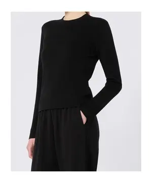 Max Mara Wool Yarn Sweater With Embossed Logo Detail