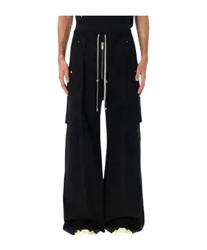 Rick Owens Double Cargo Jumbo Belas Cotton Pant - Black