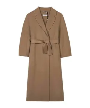Max Mara Long-sleeved Coat - Camel-colored