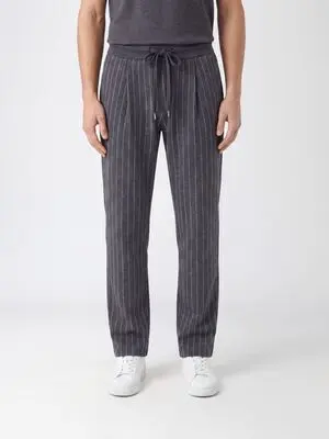 Herno Pinstriped Tapered Drawstring Pants