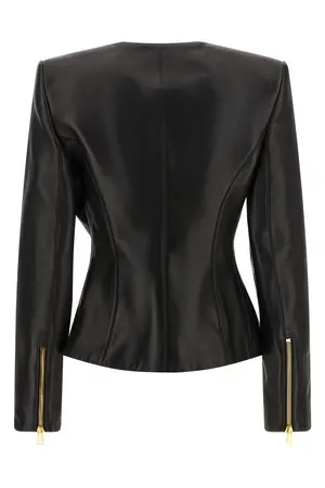 Balmain Zip-up Leather Jacket