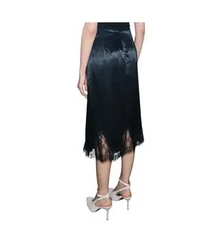 Marella Lace-trimmed Satin Skirt