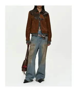 Andersson Bell Ripped Wide-leg Jeans
